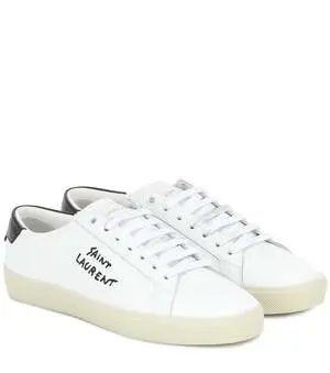 Saint Laurent Court Classic Sl/06 Leather Sneakers - White