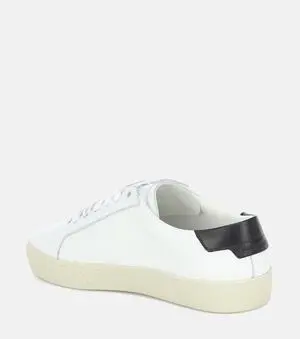 Saint Laurent Court Classic Sl/06 Leather Sneakers - White