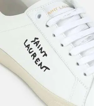 Saint Laurent Court Classic Sl/06 Leather Sneakers - White