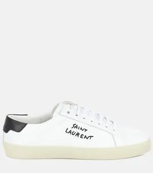 Saint Laurent Court Classic Sl/06 Leather Sneakers - White