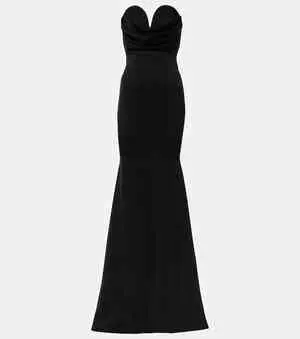 Alex Perry Gathered Strapless Gown
