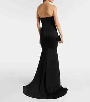 Alex Perry Gathered Strapless Gown