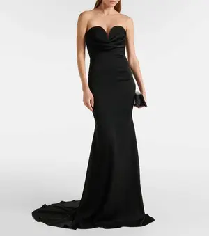Alex Perry Gathered Strapless Gown