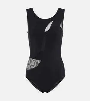KARLA COLLETTO Mesh-trimmed One Piece Swimsuit
