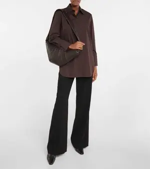 LEMAIRE Croissant Leather Shoulder Bag - Brown