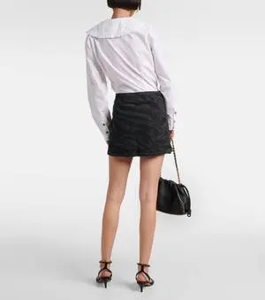 GANNI High-rise Denim Wrap Skirt