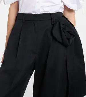 Simone Rocha Floral Appliqué Straight Leg Trousers