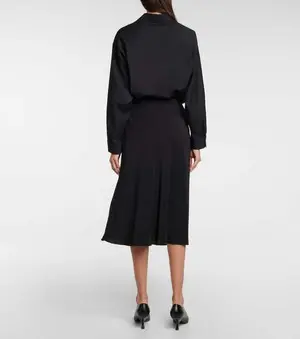 THE ROW Medela Silk Satin Midi Skirt