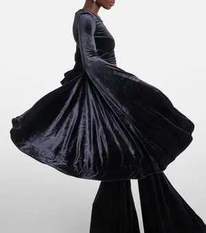 Vetements Velvet Cropped Top
