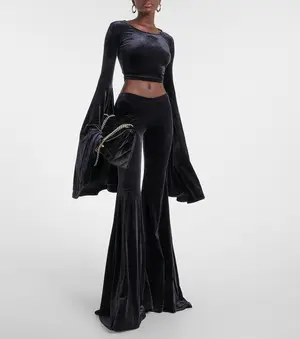 Vetements Velvet Cropped Top