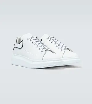 Alexander McQueen Oversized Leather Sneakers - White