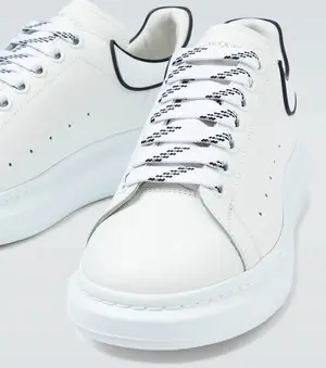 Alexander McQueen Oversized Leather Sneakers - White
