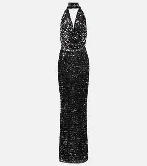AYA MUSE Bellico Halterneck Maxi Dress