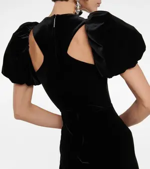CHRISTOPHER KANE Wrap Velvet Midi Dress