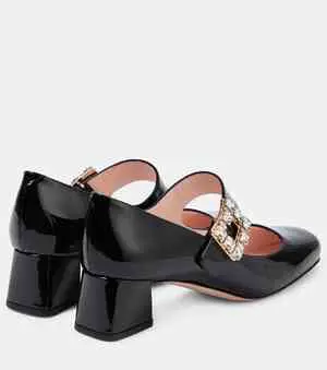 ROGER VIVIER Tres Vivier Patent Leather Mary Jane Pumps
