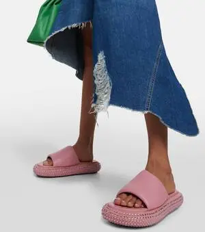JW Anderson Embellished Leather Platform Sandals
