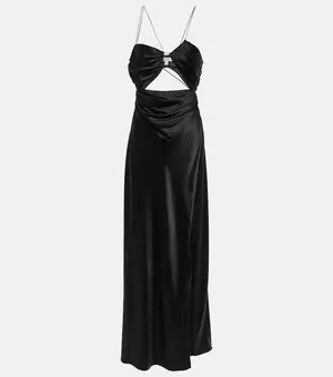 THE SEI Asymmetrical Silk Satin Gown