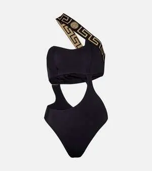 Versace Greca One-piece Swimsuit - Black