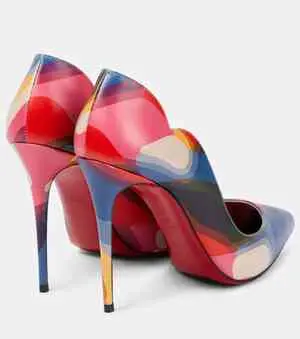 CHRISTIAN LOUBOUTIN Hot Chick 100 Printed Leather Pumps