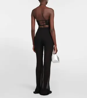 NENSI DOJAKA Tulle-trimmed Wool Bustier