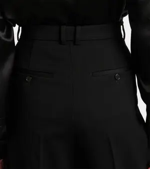 Saint Laurent High-rise Wide-leg Wool Pants