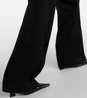 Saint Laurent High-rise Wide-leg Wool Pants