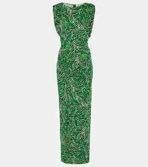 Diane Von Furstenberg Printed Midi Dress - Green