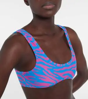 REINA OLGA Coolio Printed Bikini Top