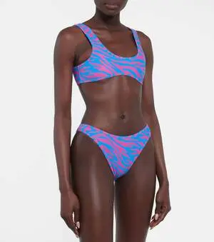 REINA OLGA Coolio Printed Bikini Top