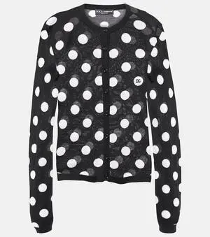 Dolce & Gabbana Polka-dot Wool And Silk Cardigan