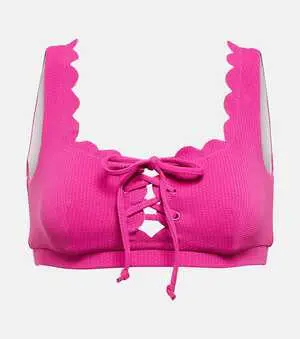 Marysia Scalloped Bikini Top - Purple