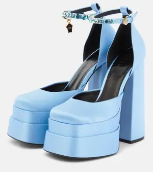 Versace Medusa Aevitas Platform Pumps - Blue