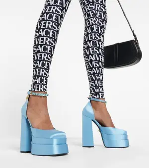 Versace Medusa Aevitas Platform Pumps - Blue