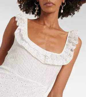 Rixo Patsy Broderie Anglaise Cotton Midi Dress