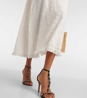 Rixo Patsy Broderie Anglaise Cotton Midi Dress