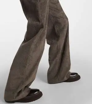Brunello Cucinelli High-rise Tapered Cotton Pants