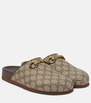 Gucci Gg Supreme Horsebit Mules