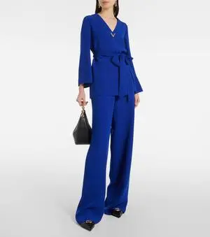 Valentino Garavani Cady Couture Wide-leg Pants