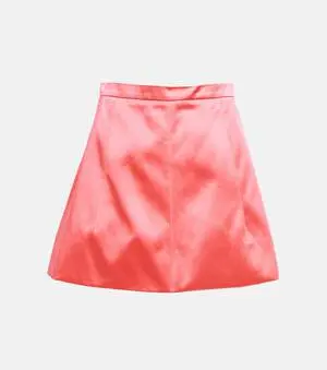 PATOU Cotton-blend Satin Miniskirt