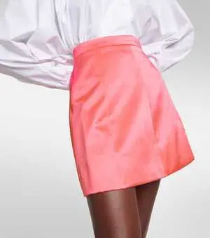 PATOU Cotton-blend Satin Miniskirt