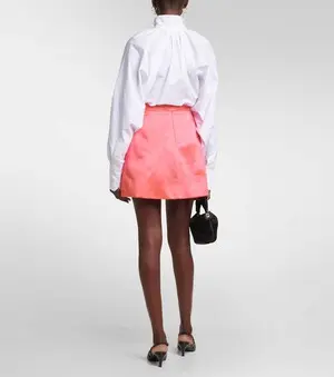 PATOU Cotton-blend Satin Miniskirt
