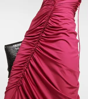 Victoria Beckham Ruched Jersey Maxi Dress
