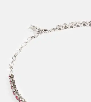 Amina Muaddi Embellished Tennis Anklet