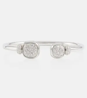 Pomellato Nudo 18kt Gold Cuff Bracelet With Topaz And Diamonds - White