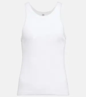TOTEME Cotton-blend Jersey Tank Top - White