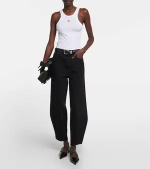 TOTEME Cotton-blend Jersey Tank Top - White