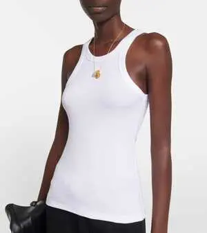 TOTEME Cotton-blend Jersey Tank Top - White