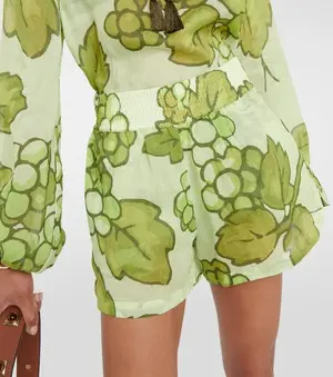 Etro Printed Ramie Shorts