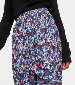 GANNI Cutout Satin Maxi Skirt