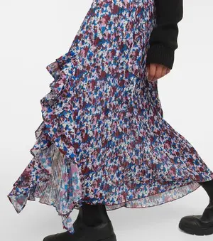 GANNI Cutout Satin Maxi Skirt